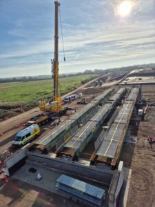 Steelwork in for Melton Mowbray bypass bridge – newsteelconstruction.com